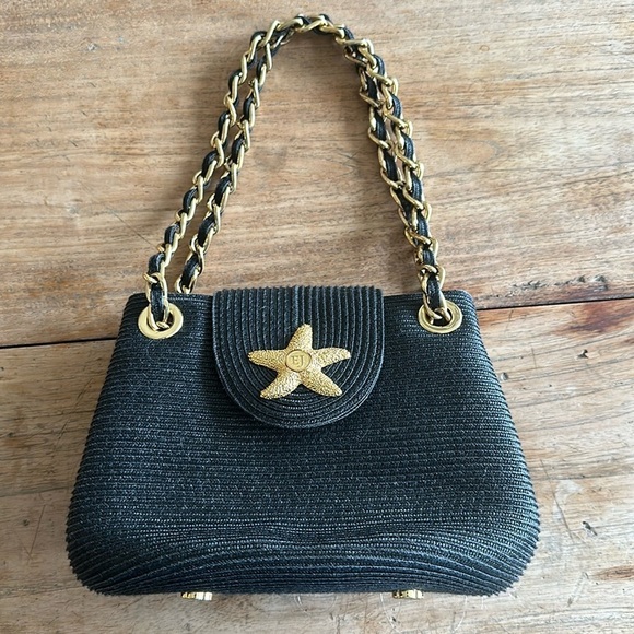 Eric Javits | Bags | Eric Javits New York Gold Starfish Straw Mini ...